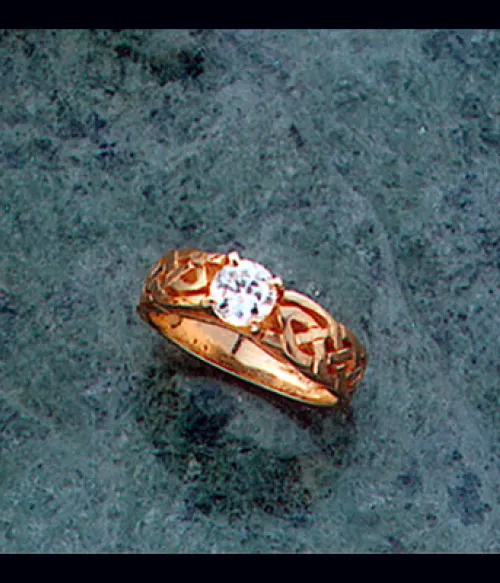Claw Set Celtic Knot Engagement Ring